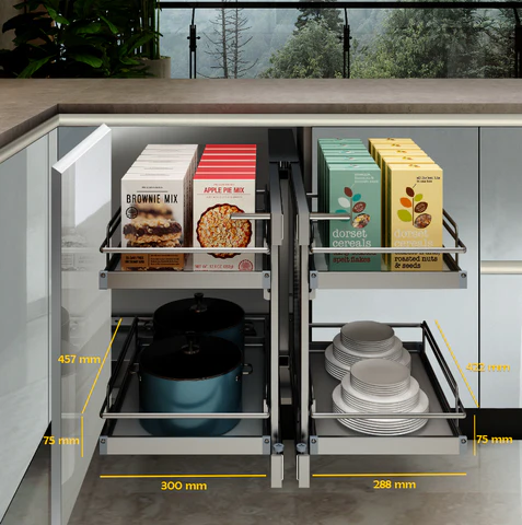 Soft-closing Pull-out System for Blind Corner - Everything Renovations